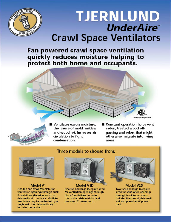 UnderAire™ Crawl Space Ventilation Fans : Dryer Boosting Fan ...